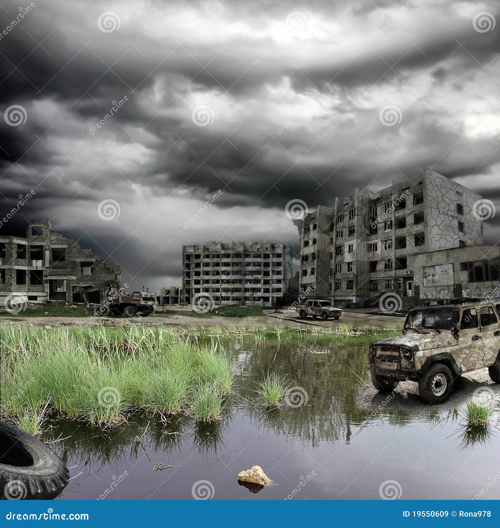 Apocalyptic landscape stock image. Image of home, urban - 19550609