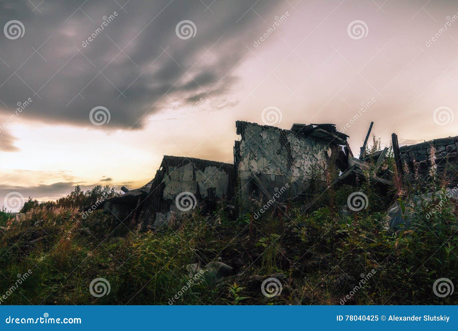 Apocalyptic landscape stock image. Image of destruction - 78040425