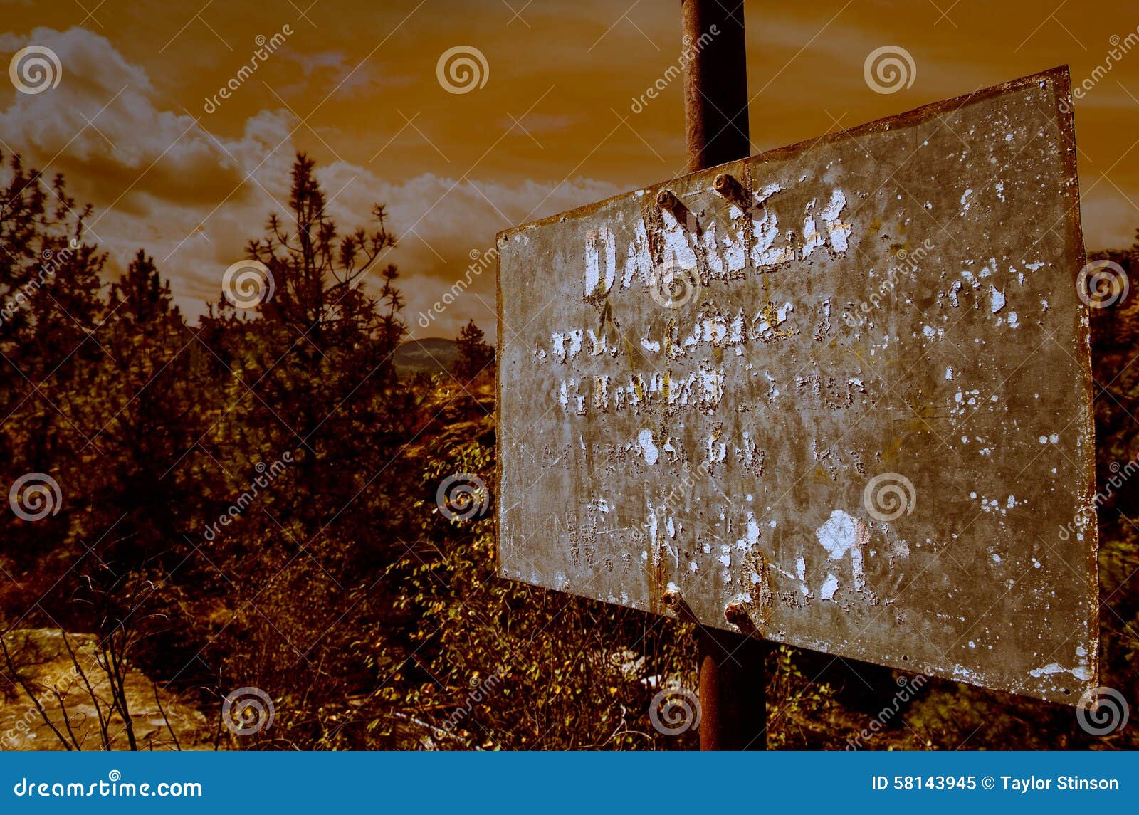Apocalyptic Sign stock image. Image of busy, wasteland - 58143945