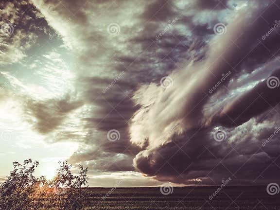 Apocalyptic storm clouds stock image. Image of colorful - 92583541