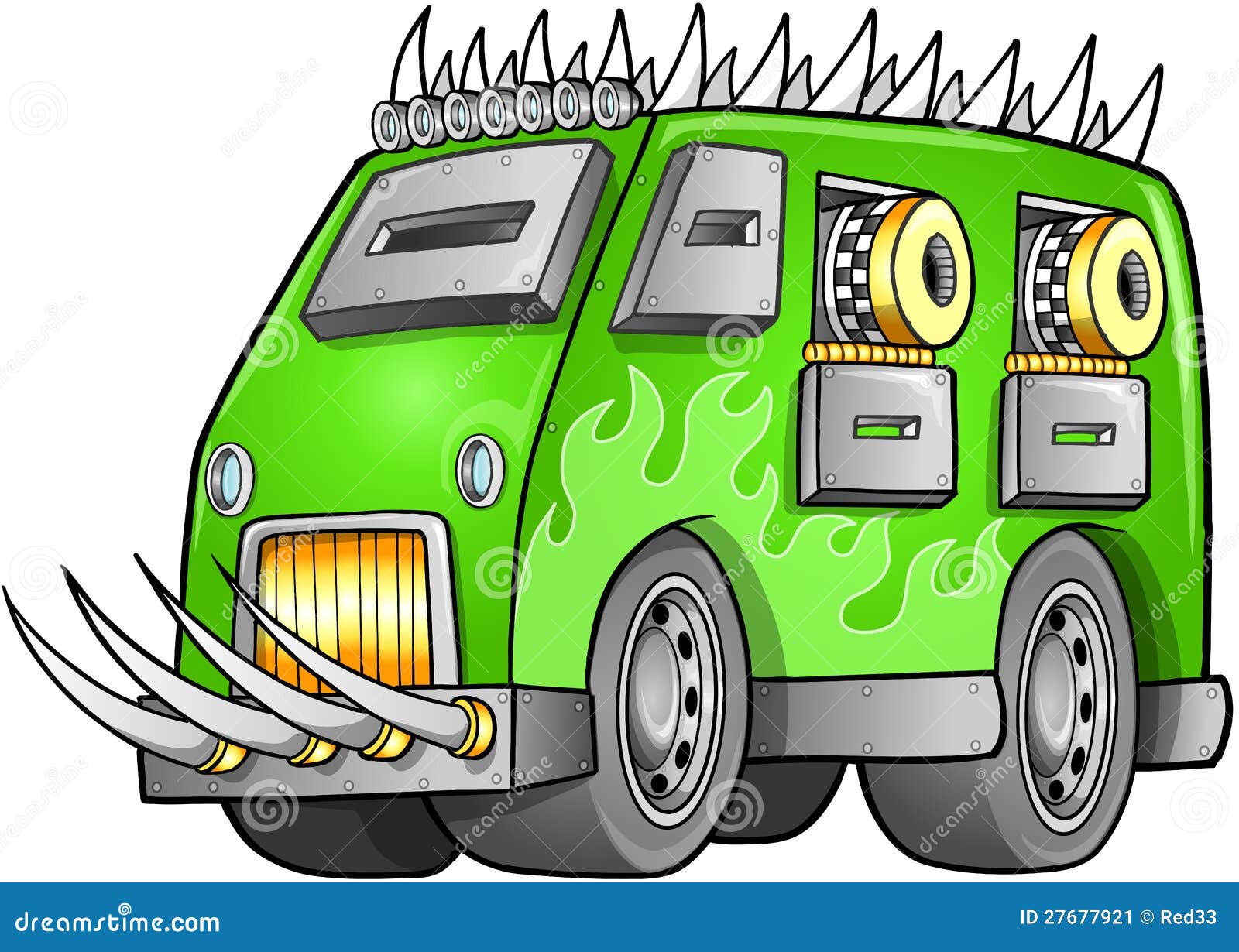 Apocalyptic Van Vehicle stock vector. Illustration of armor - 27677921