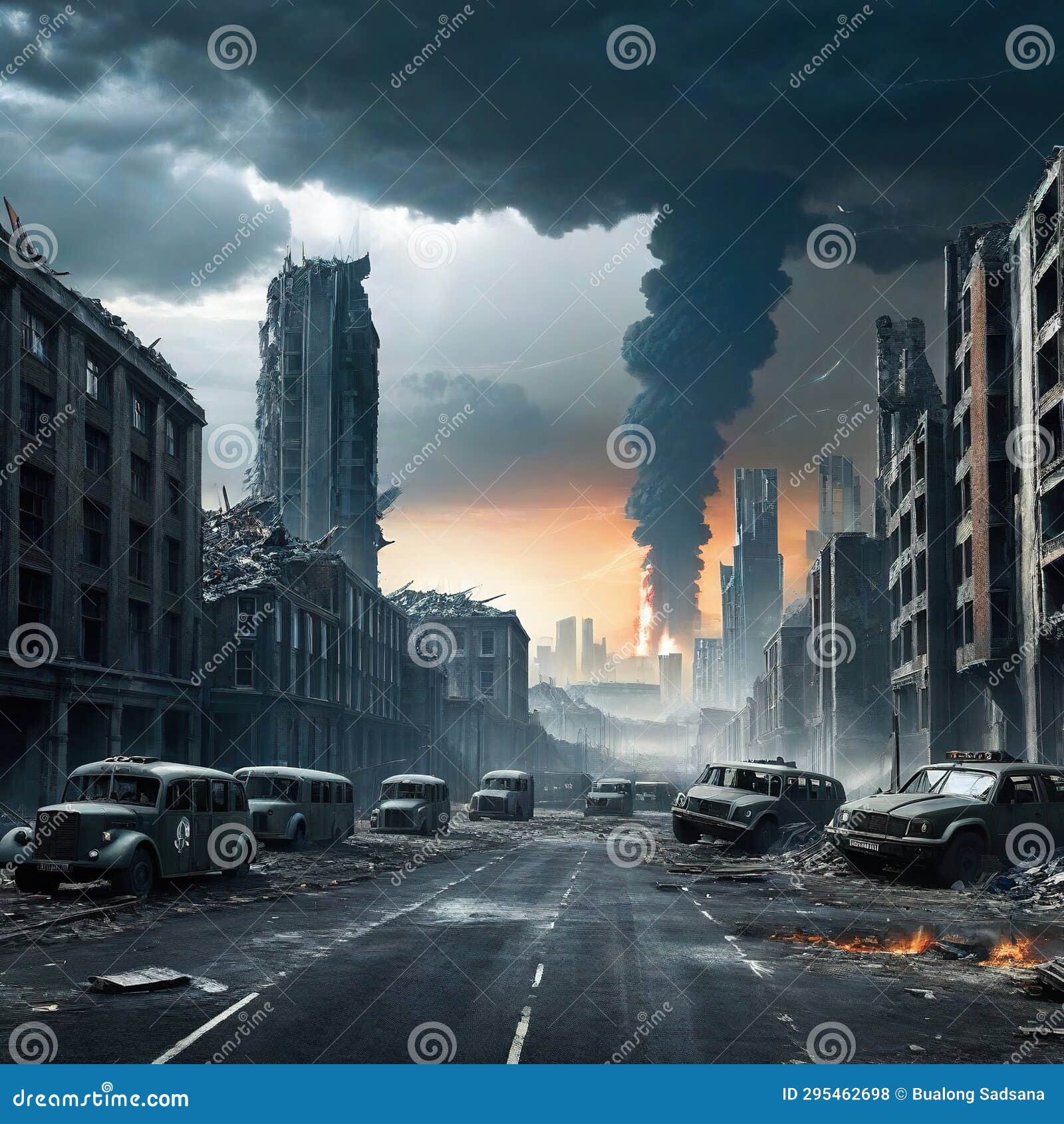 Great Apocalyptic Flood Stock Image | CartoonDealer.com #279704431