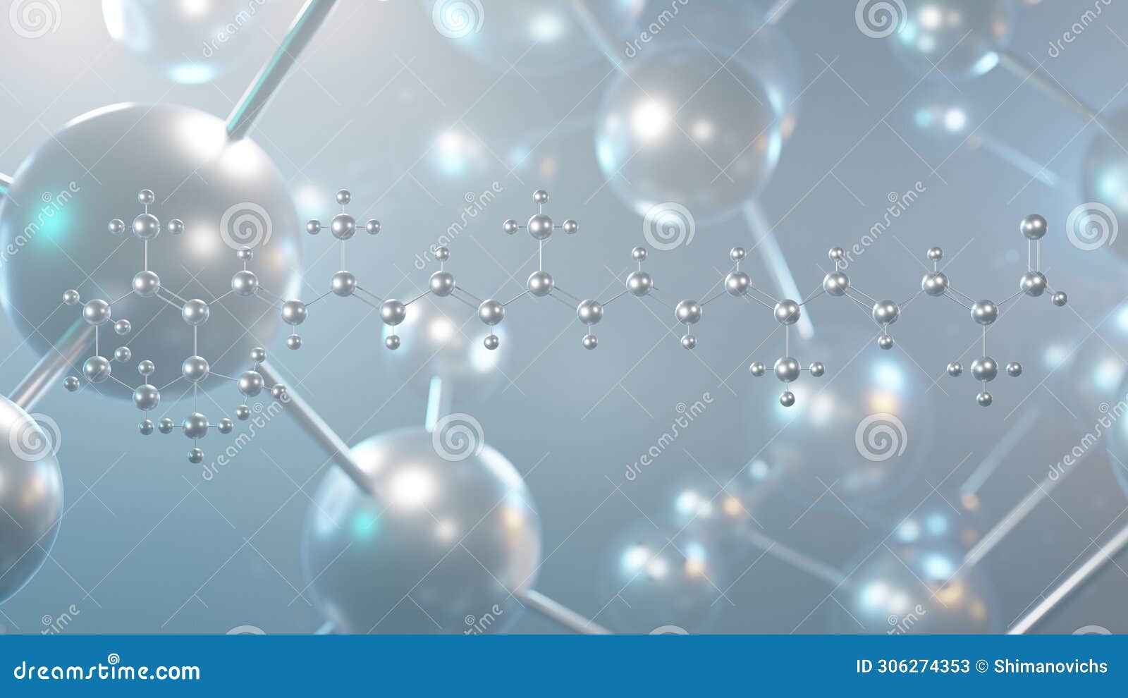 Apocarotenal Molecule, Molecular Structure, Food Additive E160e, Ball ...