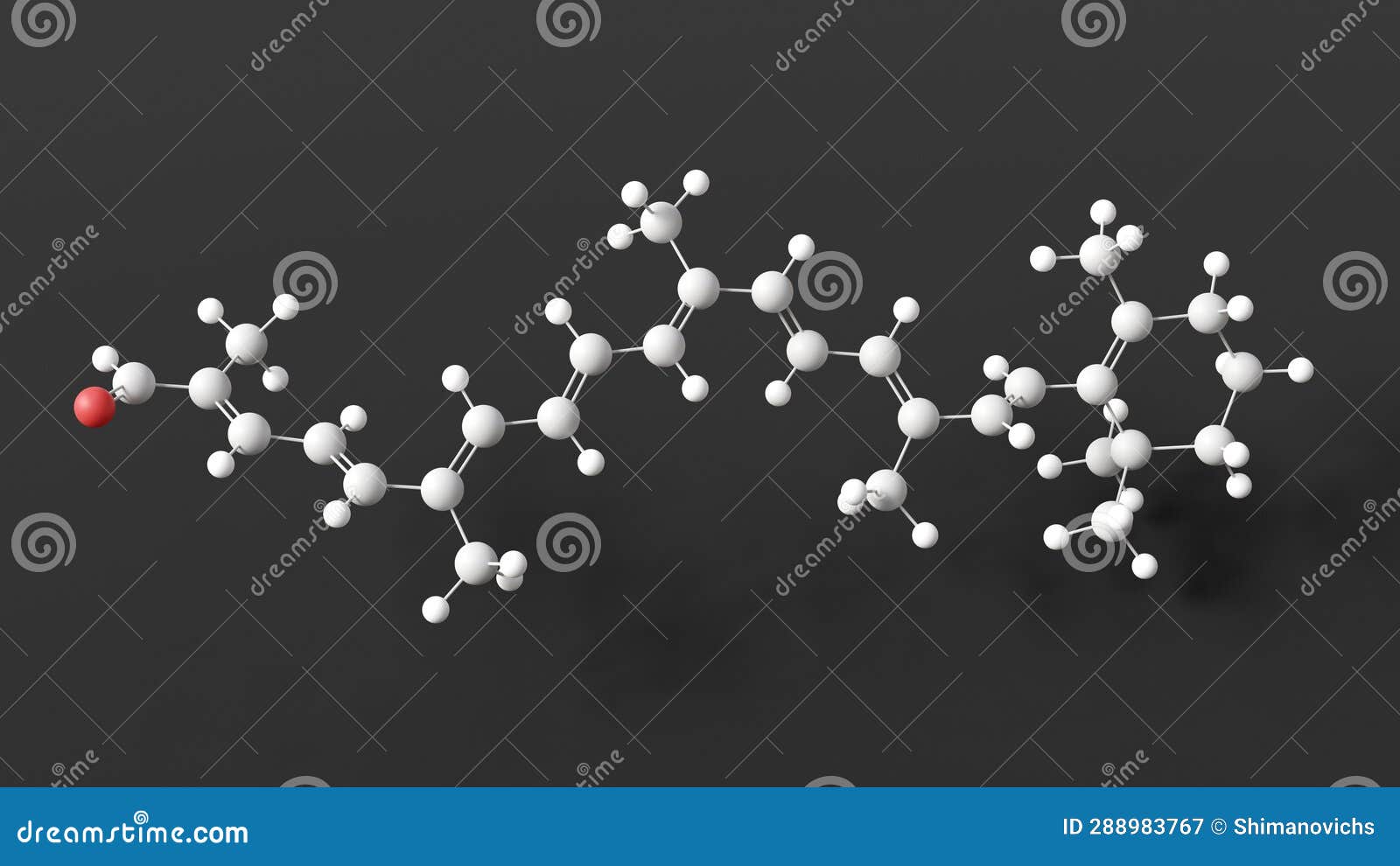 Apocarotenal Molecule, Molecular Structure, Food Additive E160e, Ball ...