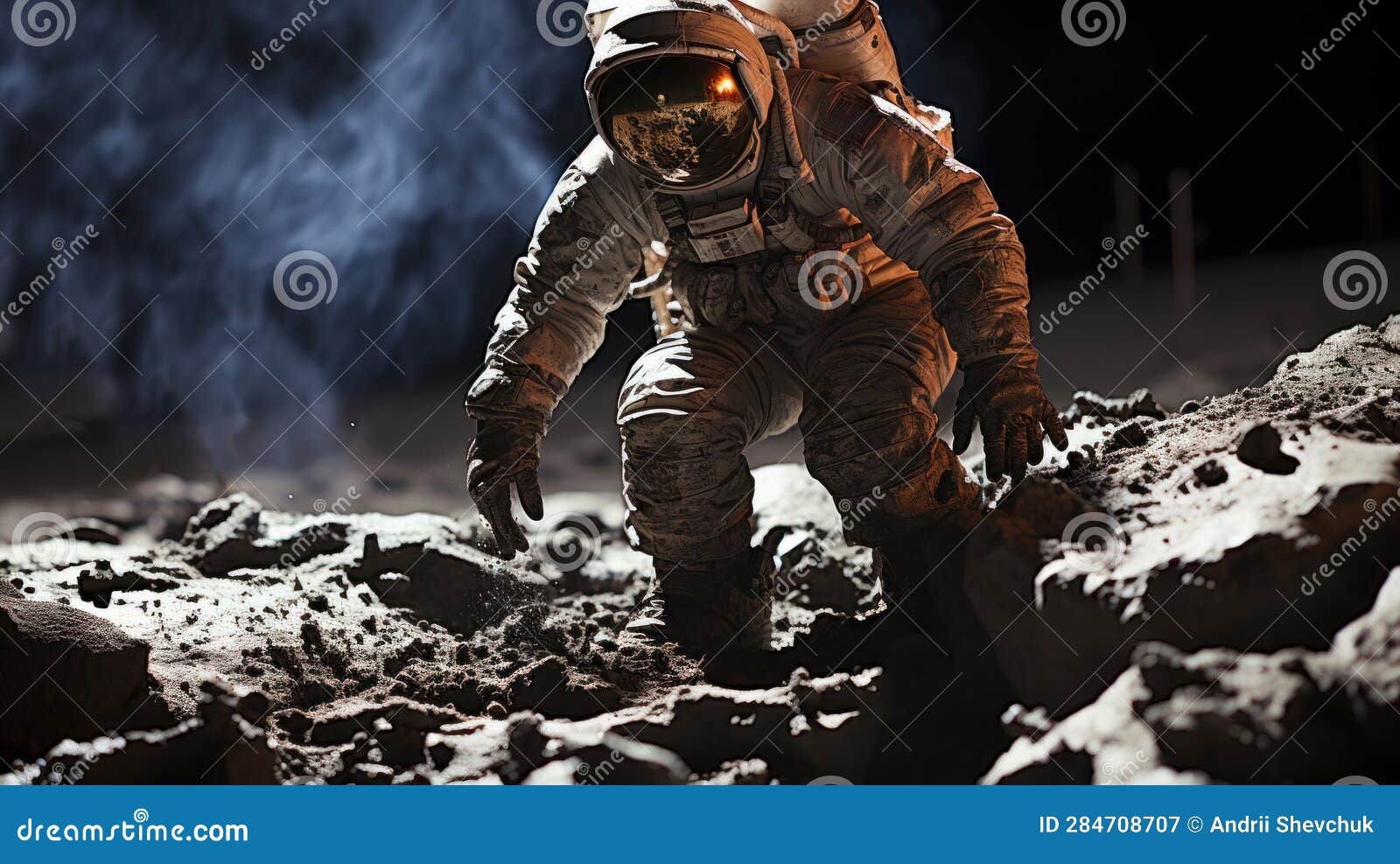 Apollo 11 Astronaut on the Moon. July 20, 1969 Stock Illustration ...