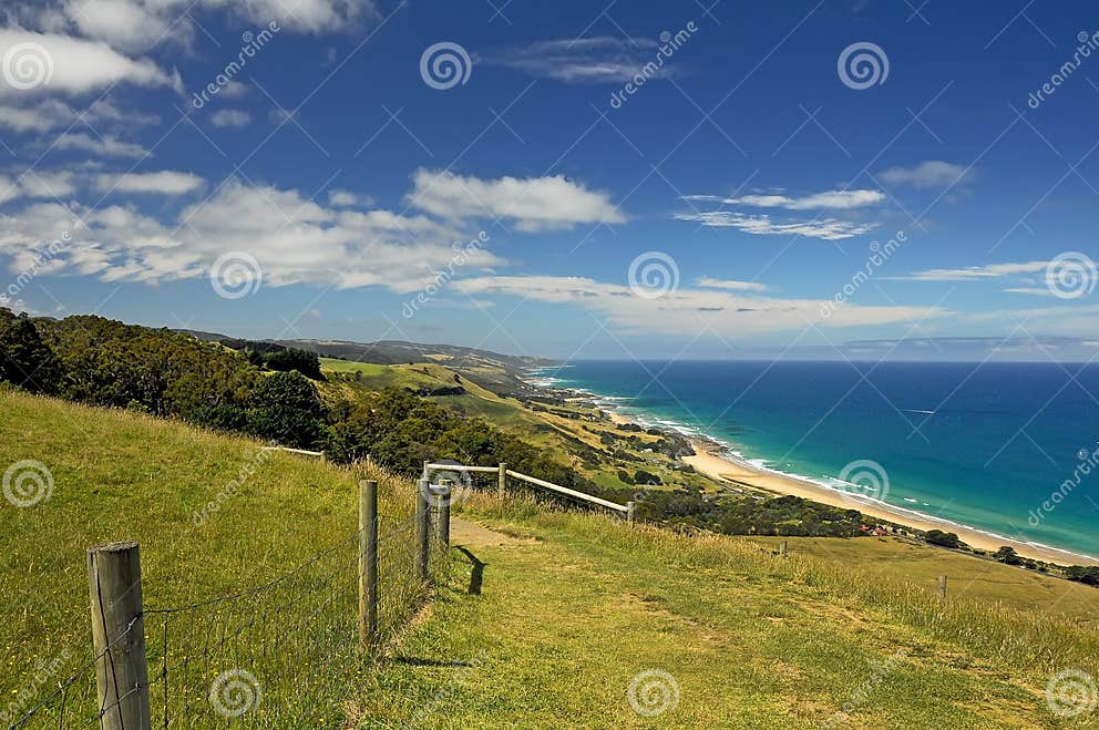 Apollo Bay stock image. Image of homes, travel, turquoise - 75596455