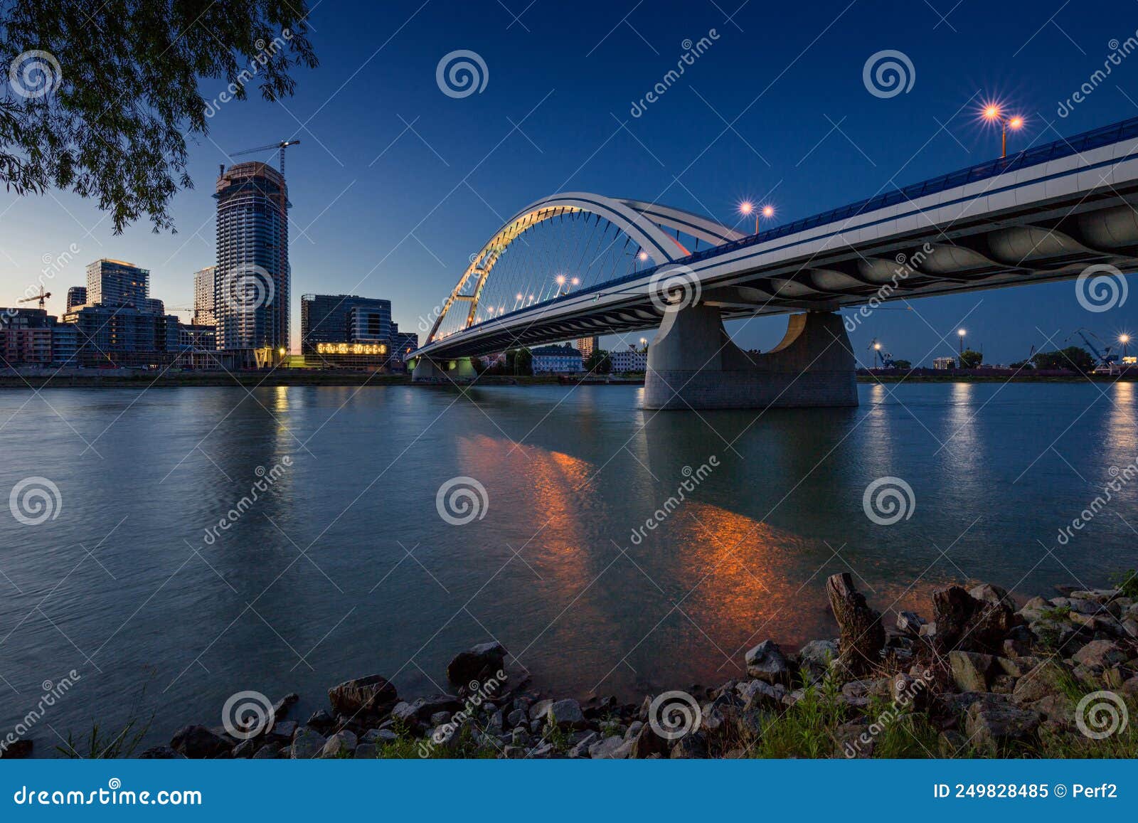 Apollo Bridge stock image. Image of architecture, evening - 249828485