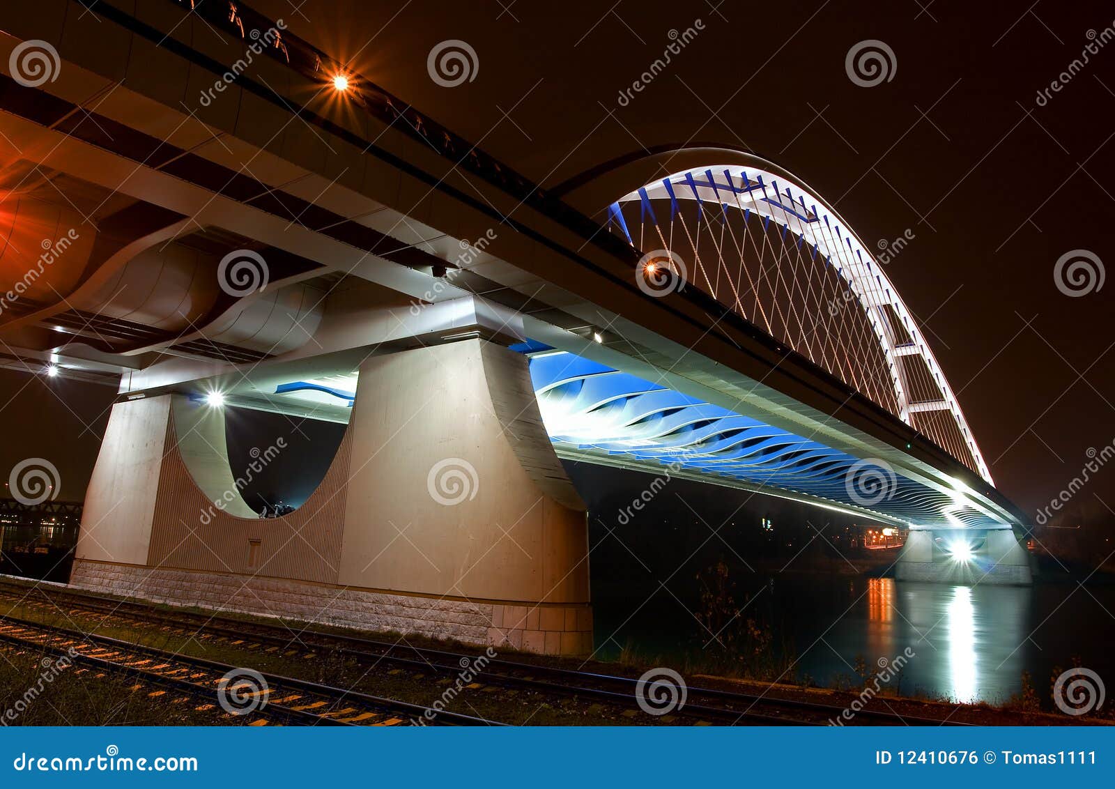 Apollo Bridge in Bratislava Stock Photo - Image of arch, architecture ...