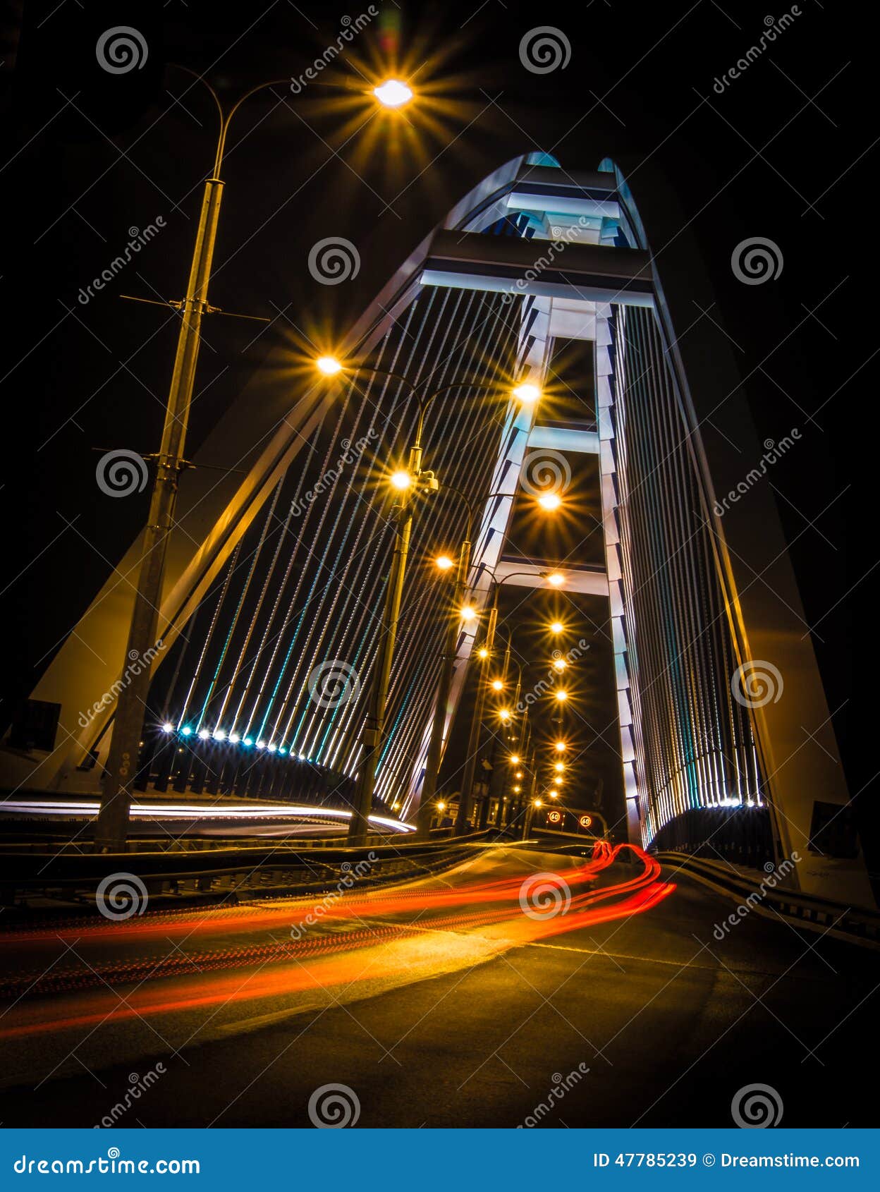 Apollo bridge stock image. Image of lights, blur, movement - 47785239