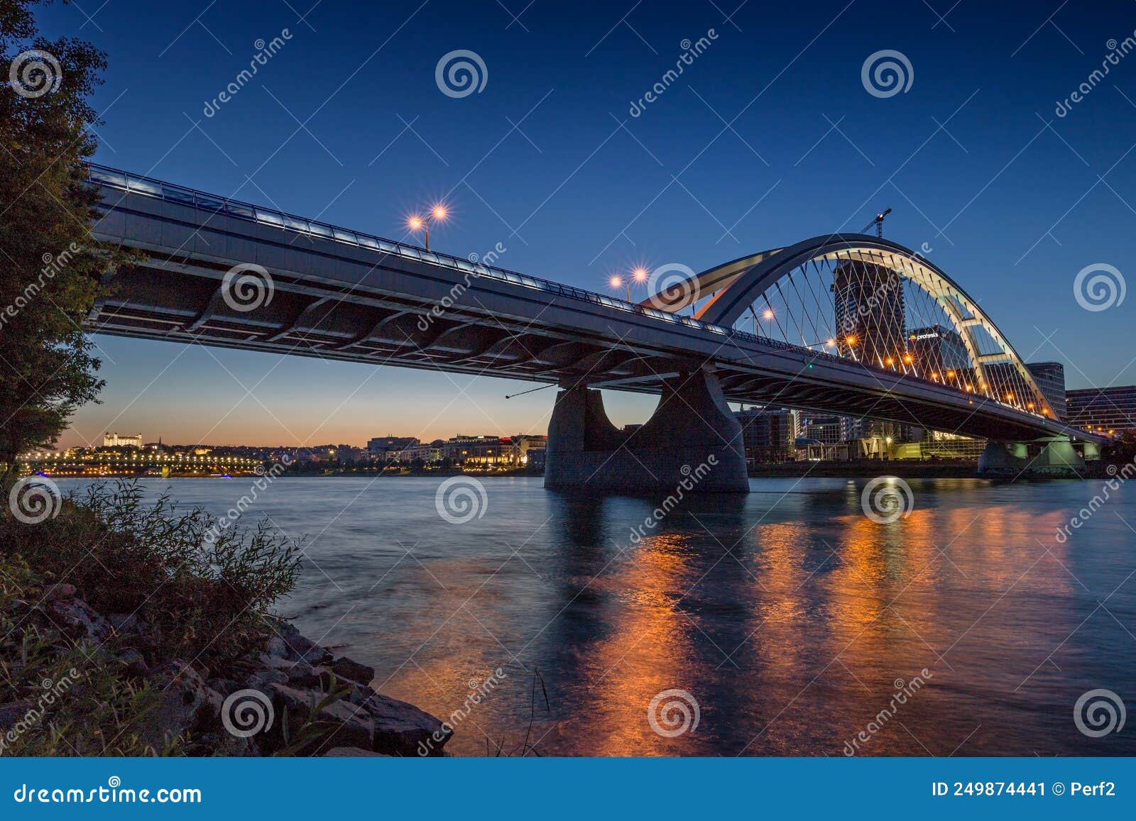 Apollo Bridge stock image. Image of river, evening, apollo - 249874441