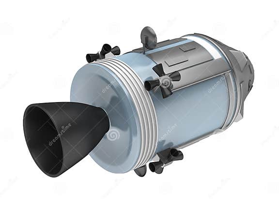 Apollo Command and Service Module Isolated Stock Illustration ...