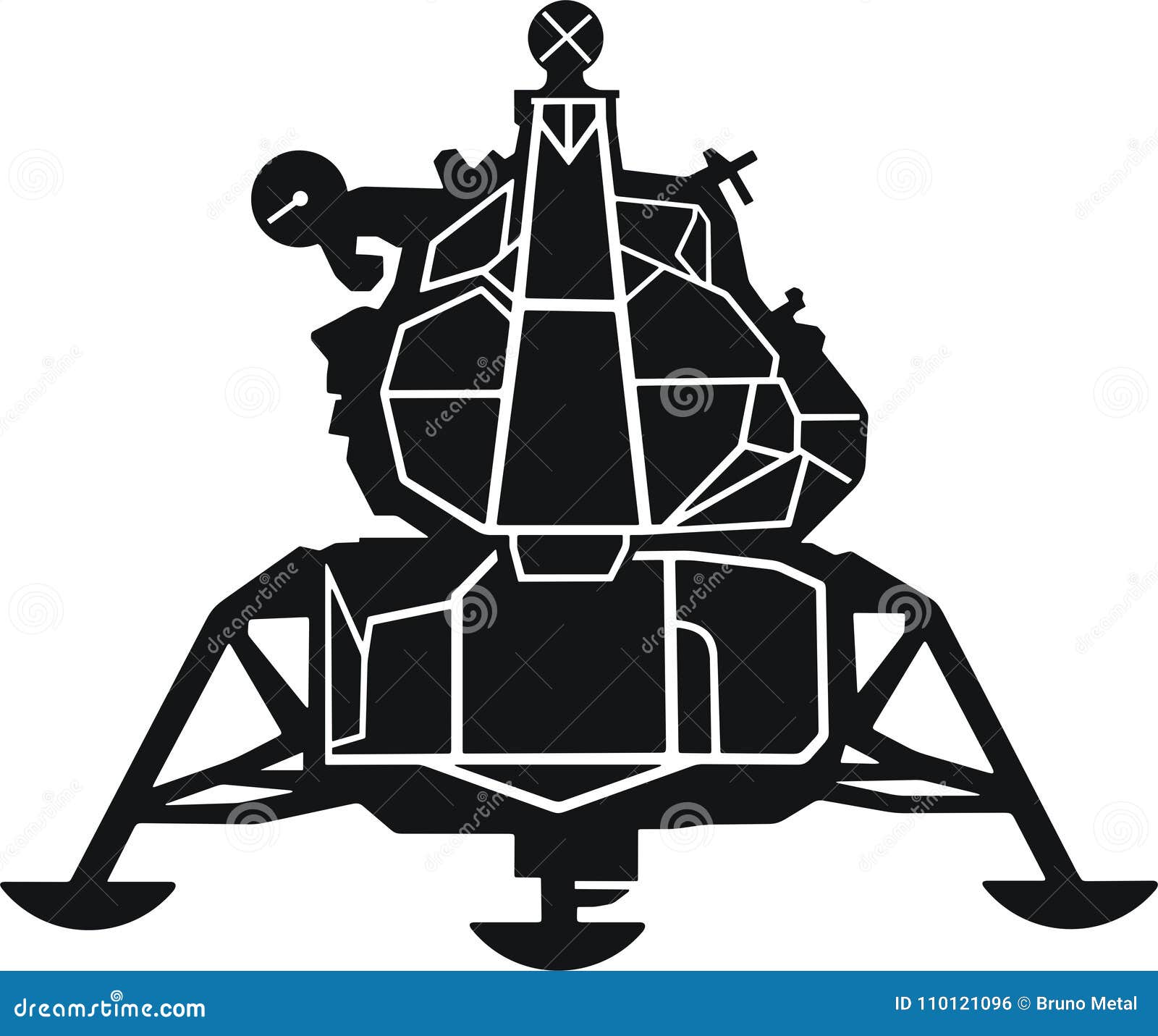 Apollo Lunar Module stock illustration. Illustration of craft - 110121096