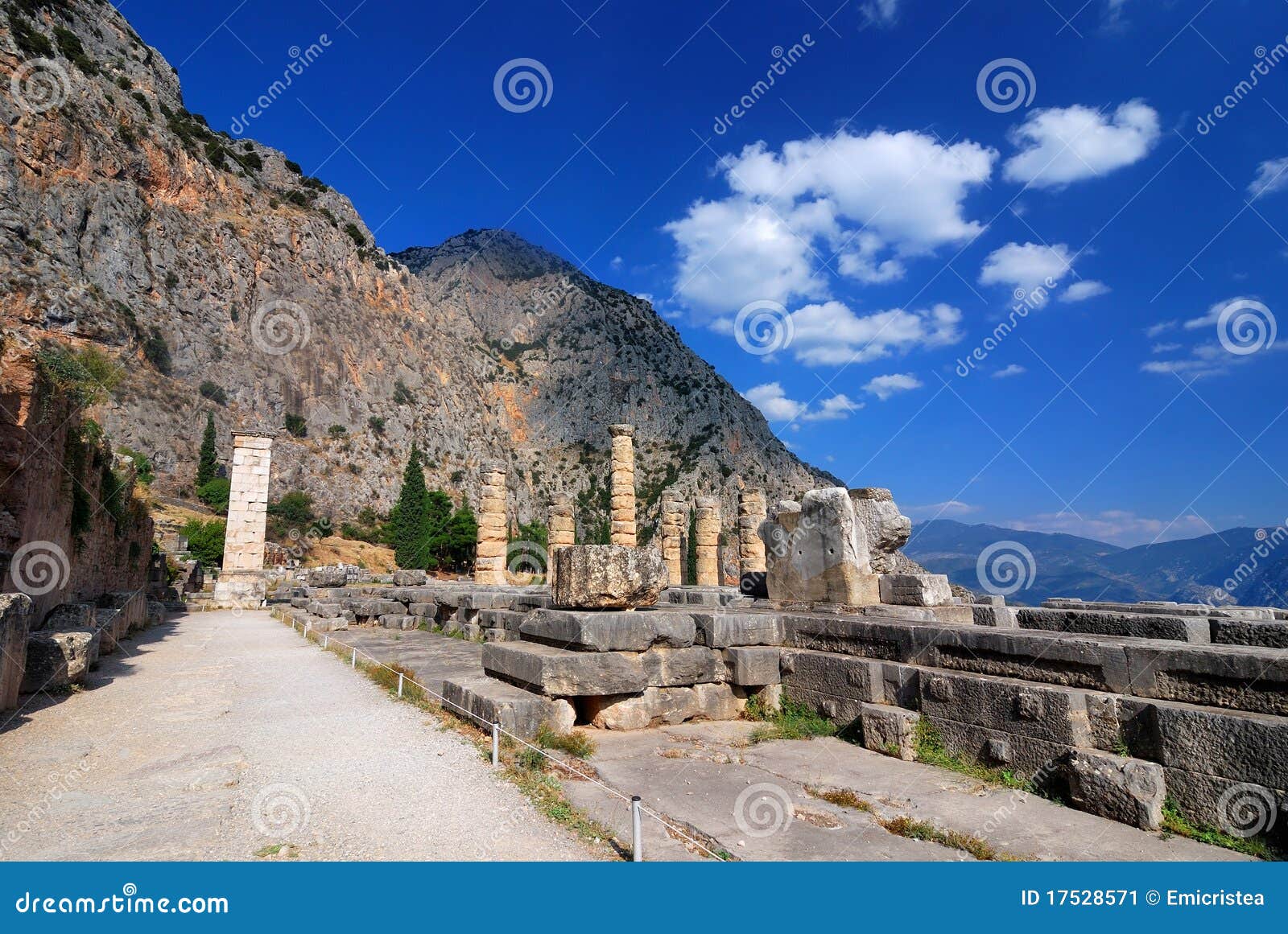 Apollo-Tempel, Delphi-alte Site, Griechenland Stockbild - Bild von ...