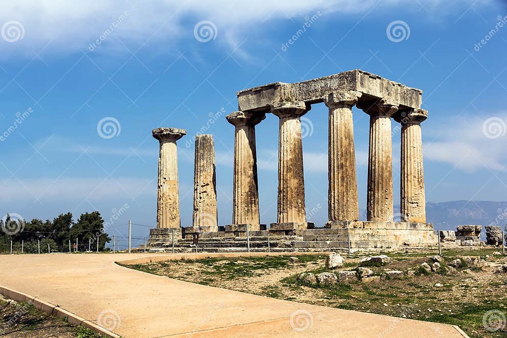 Apollo tempel Grekland arkivfoto. Bild av bygger, sten - 70236134