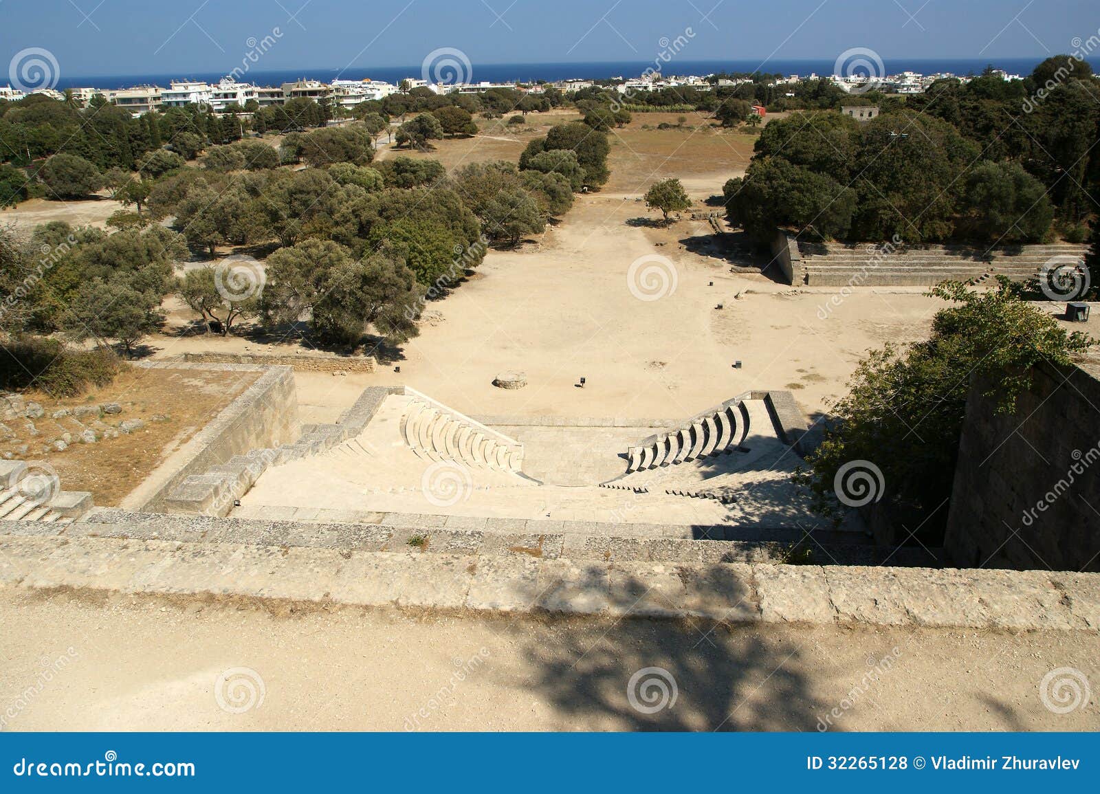 Apollo Temple at the Acropolis of Rhodes, Greece Stock Photo - Image of ...