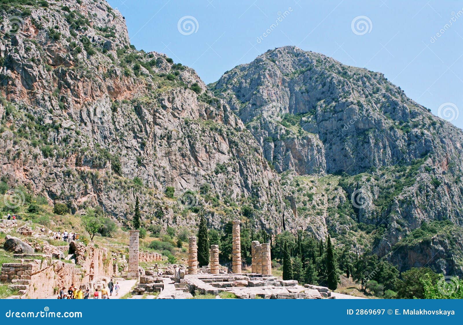 Apollo temple in Delphi stock image. Image of rocky, scenery - 2869697
