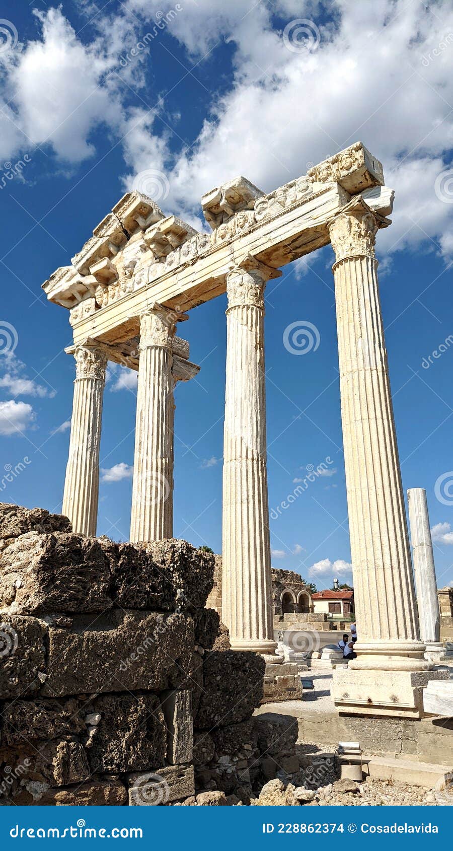 Apollo Temple in Side, Turkey Editorial Stock Image - Image of temple ...