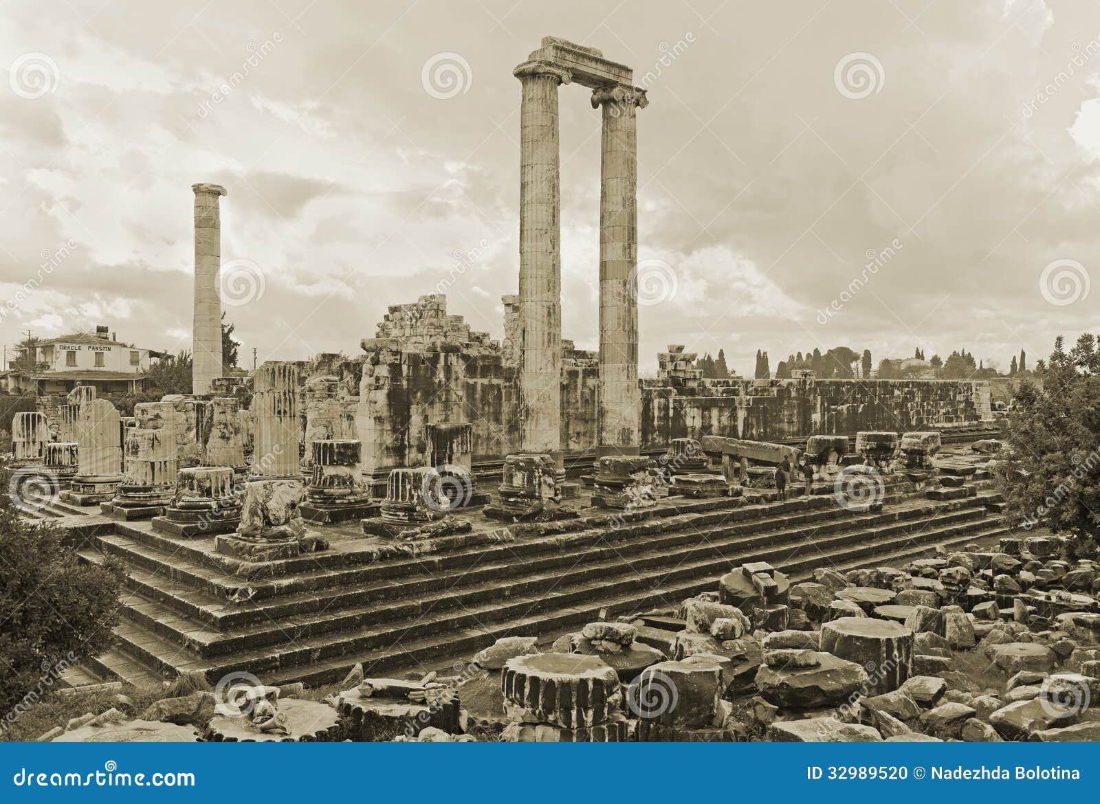 Apollo temple in Turkey stock photo. Image of moody, buildings - 32989520
