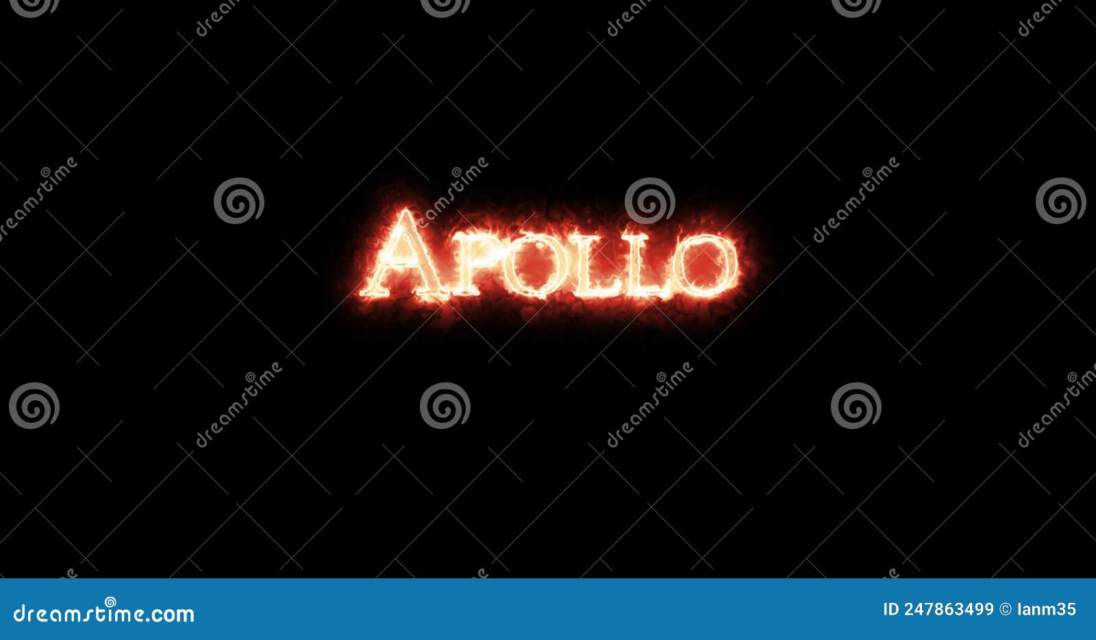 Apollo Written with Fire. Loop Stock Video - Video of energy, healing ...