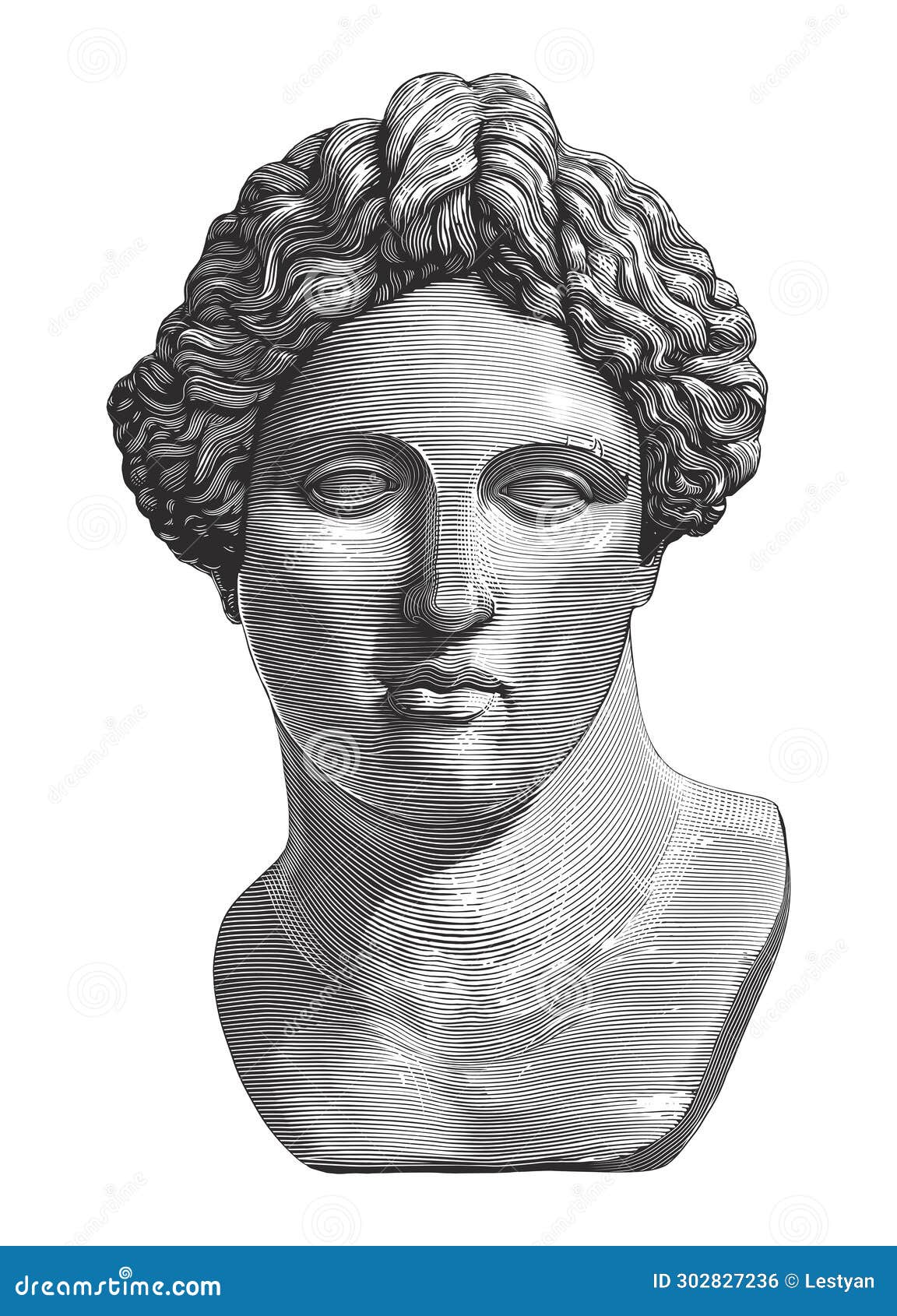 Portrait of Apollo in Vintage Engraving Style Stock Vector ...