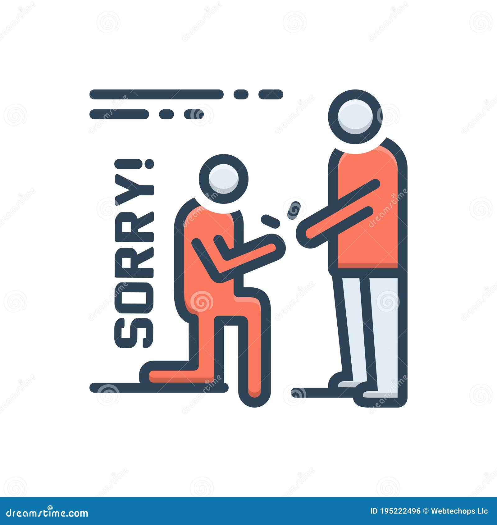 Color Illustration Icon for Apologize, Sorry and Forgive Stock ...