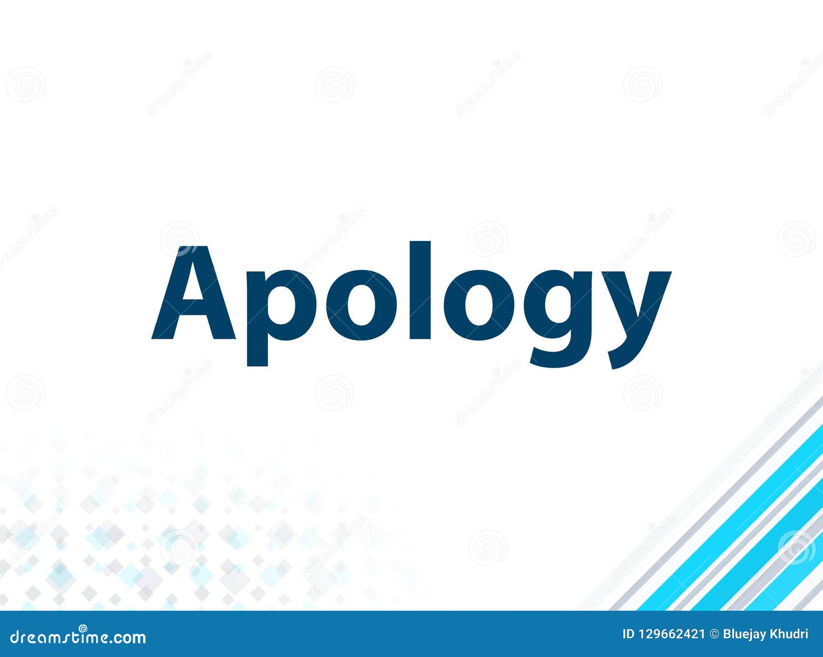 Apology Modern Flat Design Blue Abstract Background Stock Illustration ...