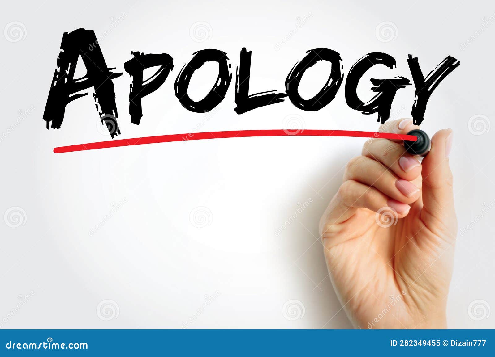 Apology Text Quote, Concept Background Stock Image - Image of emotion ...
