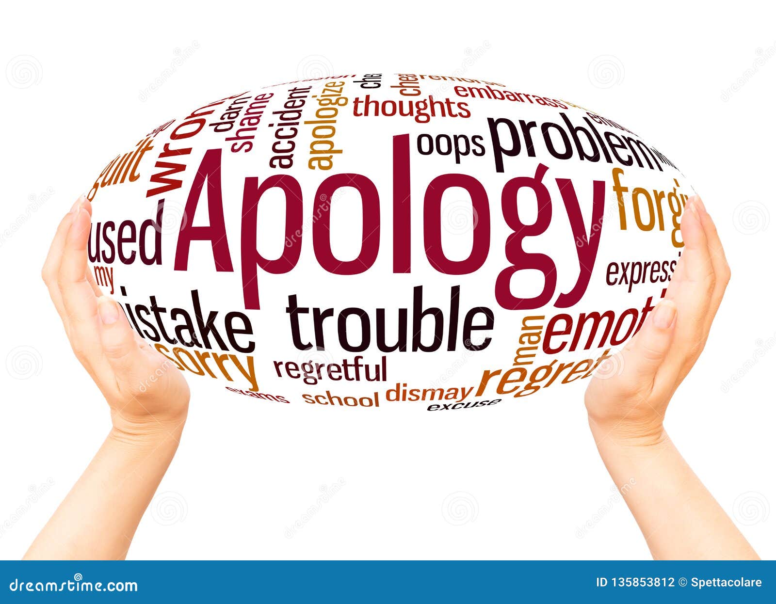 Apology Word Cloud Cartoon Vector | CartoonDealer.com #183301741