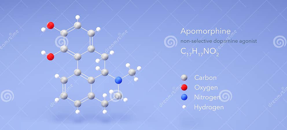 Apomorphine Molecule, Molecular Structures, Apokyn, 3d Model ...