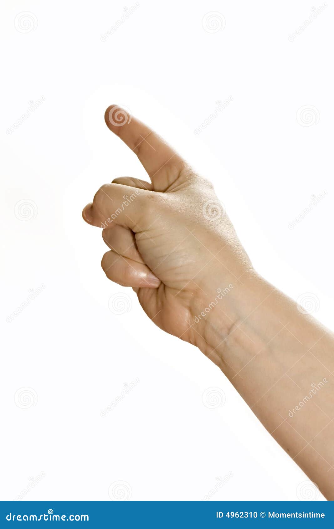 Apontando o dedo foto de stock. Imagem de sinal, dedo - 4962310