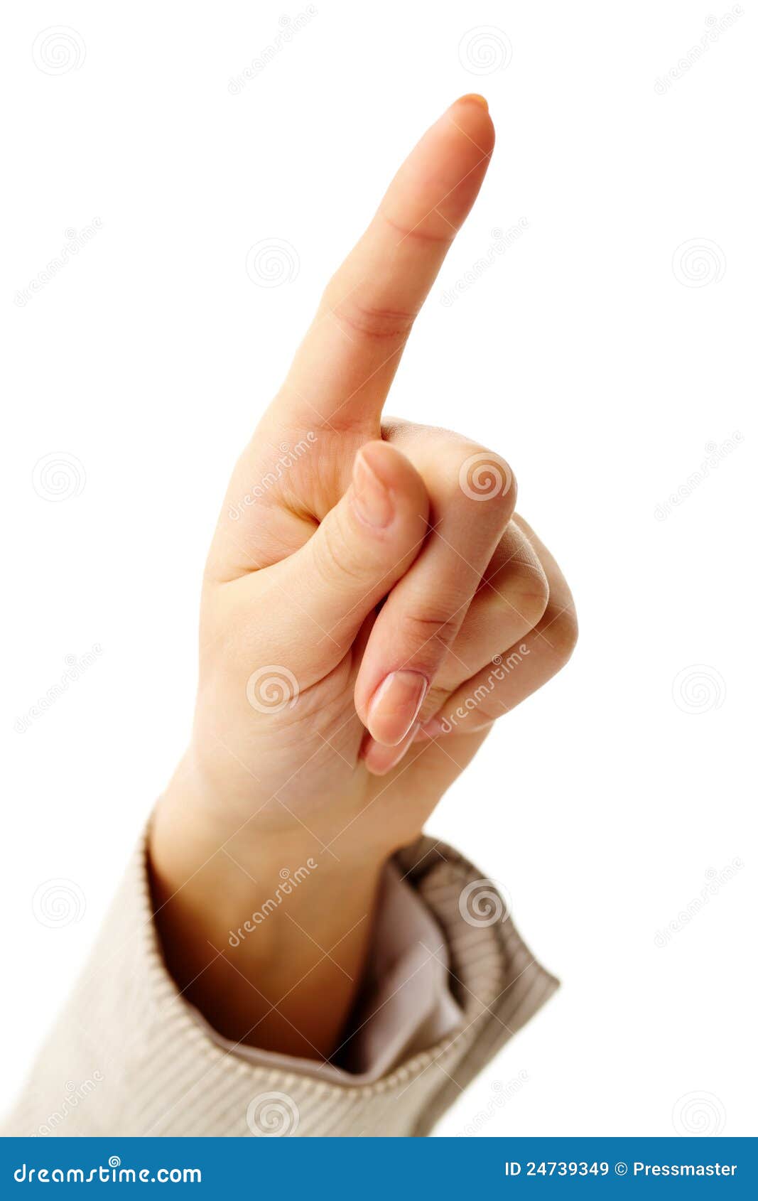 Apontar de lado imagem de stock. Imagem de fêmea, idéia - 24739349