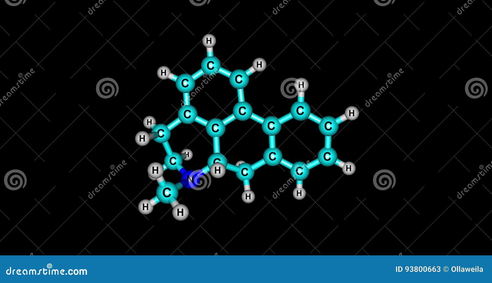 Quinoline Molecular Structure, 3d Model Molecule, Heterocyclic Aromatic ...