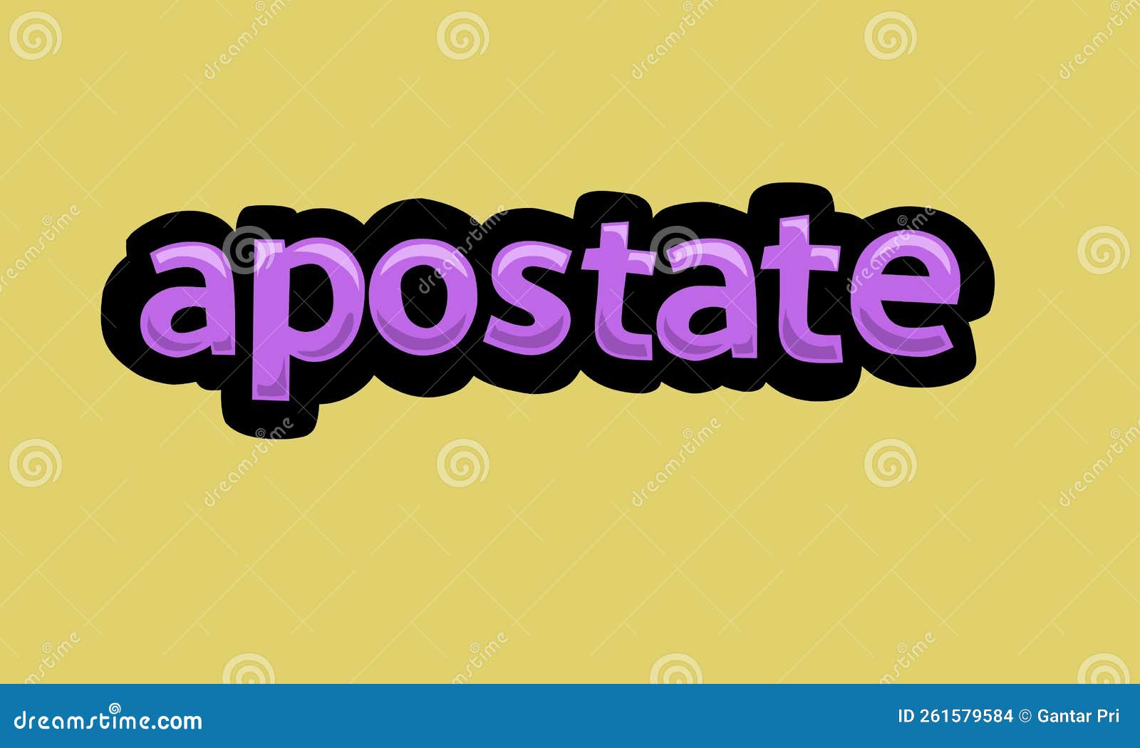 APOSTATE Writing Vector Design On A Yellow Background | CartoonDealer ...