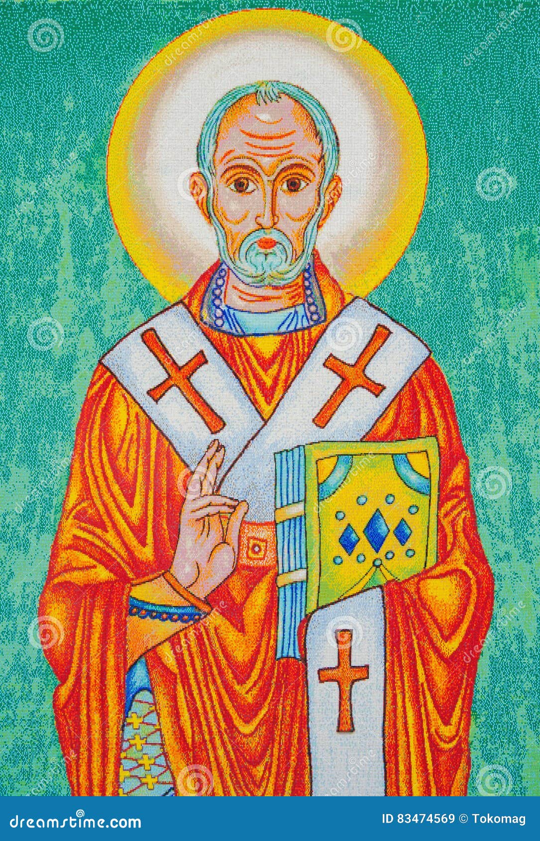 Apostle Peter Falling Under Water Because Of Doubts Vector Illustration ...