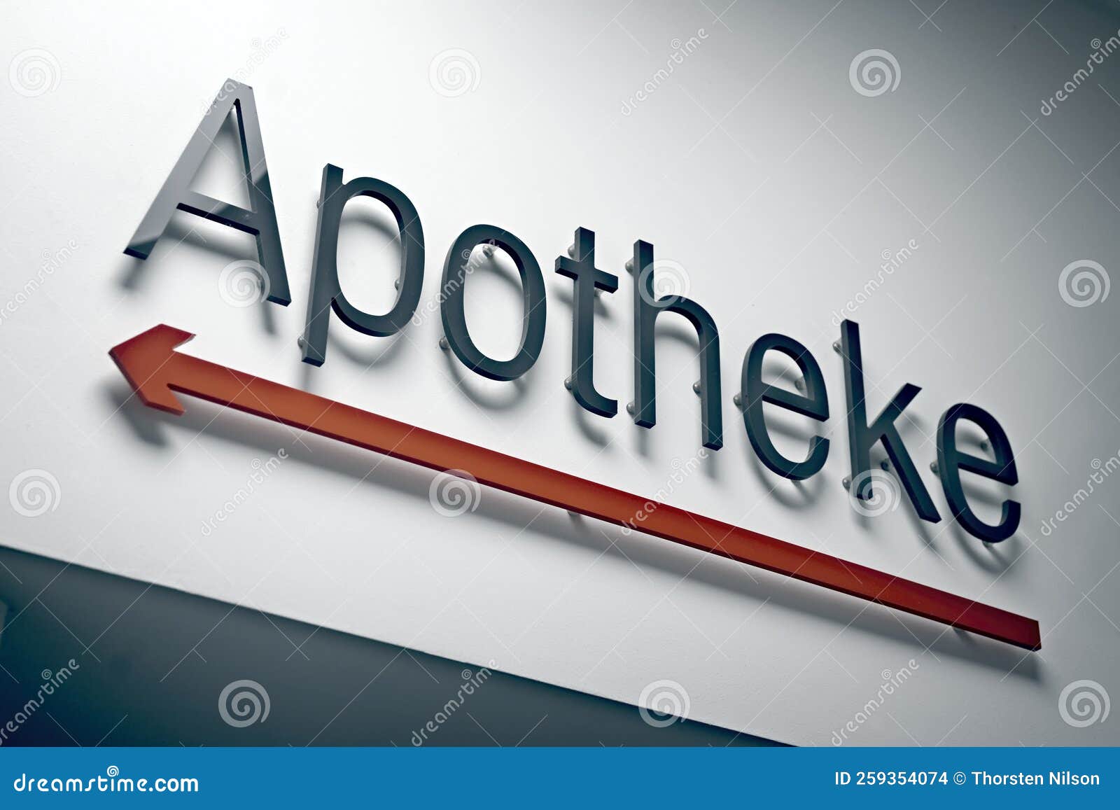 Apotheke, Pharmacy Sign in German Language. Stock Photo - Image of ...