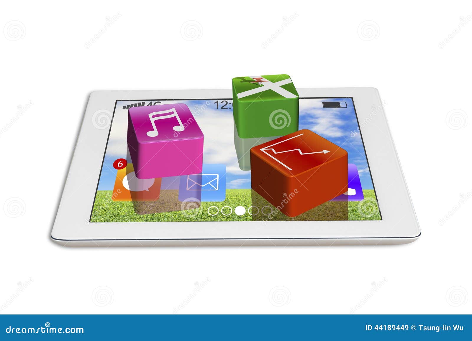 App blocks on smart pad stock illustration. Illustration of concepts ...