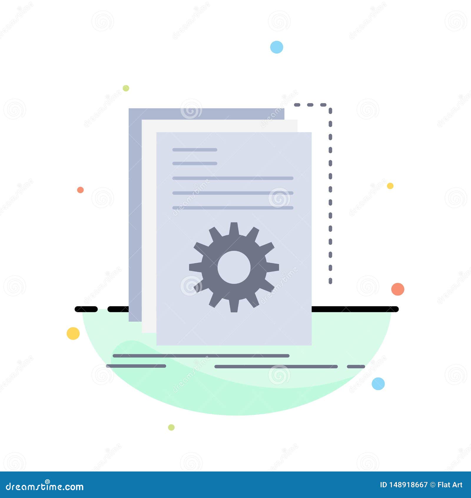 App Build Developer Program Script Flat Color Icon Vector Stock Vector Illustration Of
