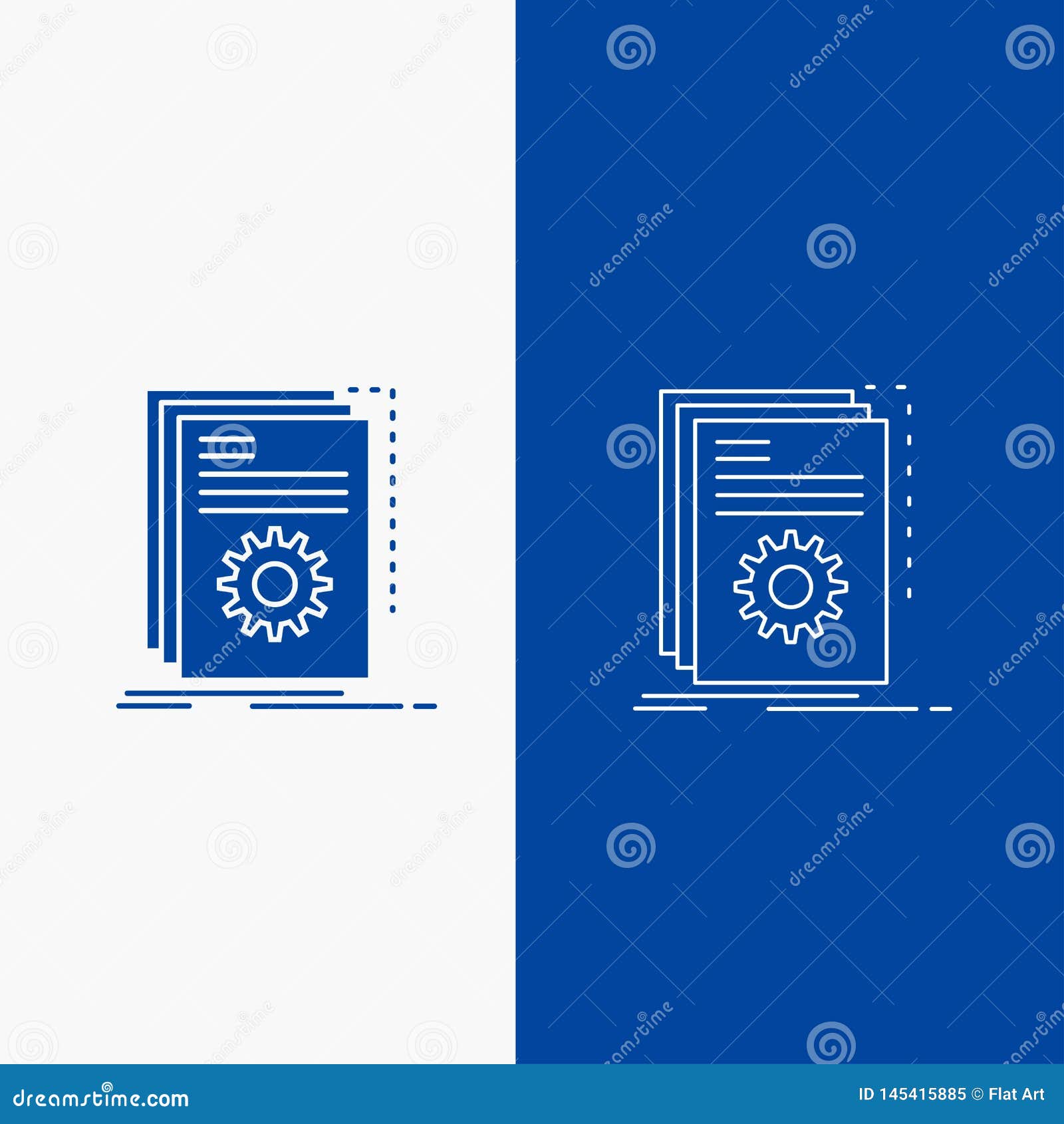App Build Developer Program Script Line And Glyph Web Button In Blue Color Vertical Banner