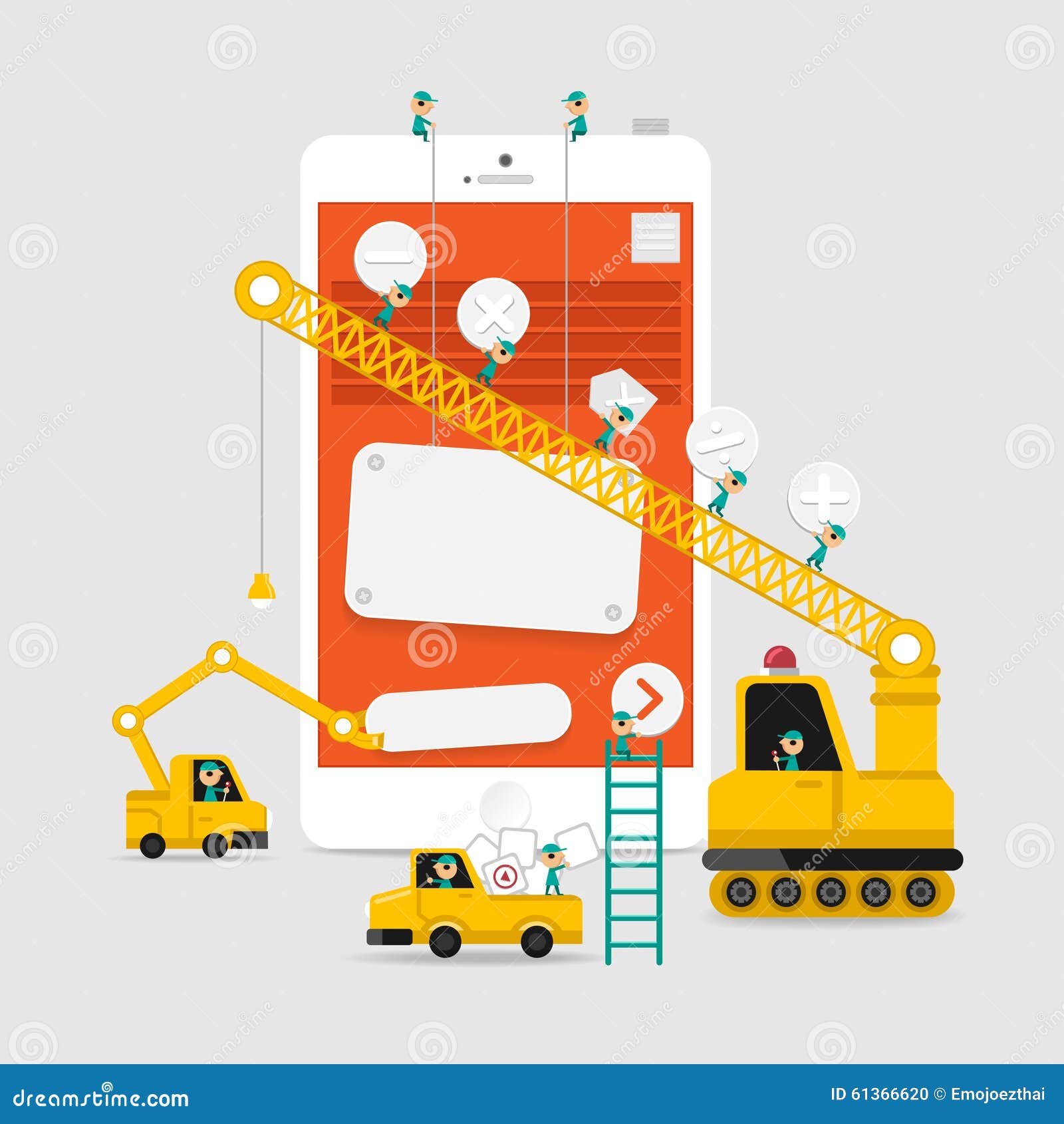 App Building stock vector. Illustration of human, create - 61366620