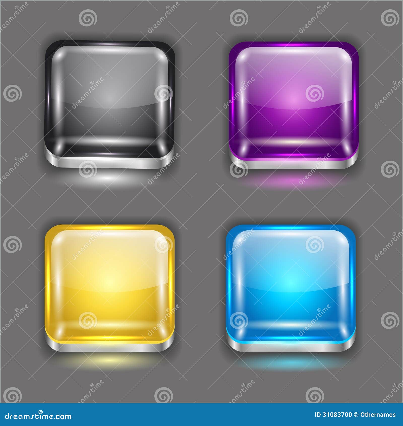 App buttons set stock vector. Illustration of push, button - 31083700