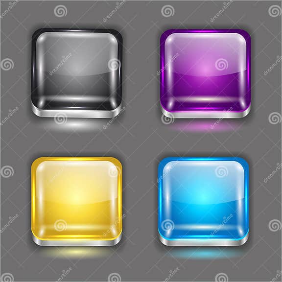 App buttons set stock vector. Illustration of push, button - 31083700