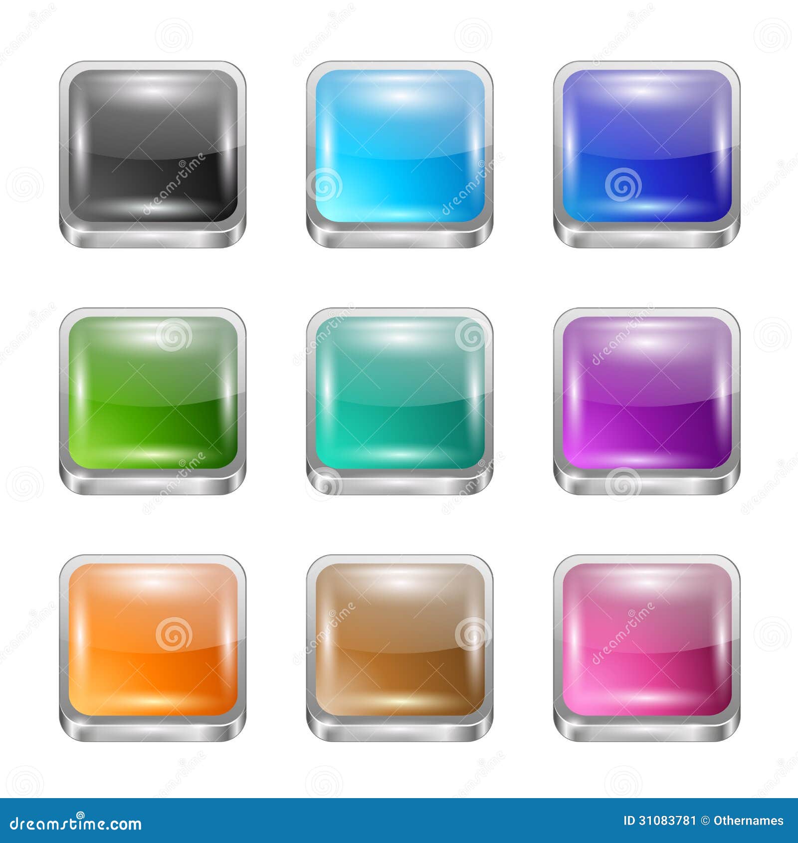 App buttons set stock vector. Illustration of shining - 31083781