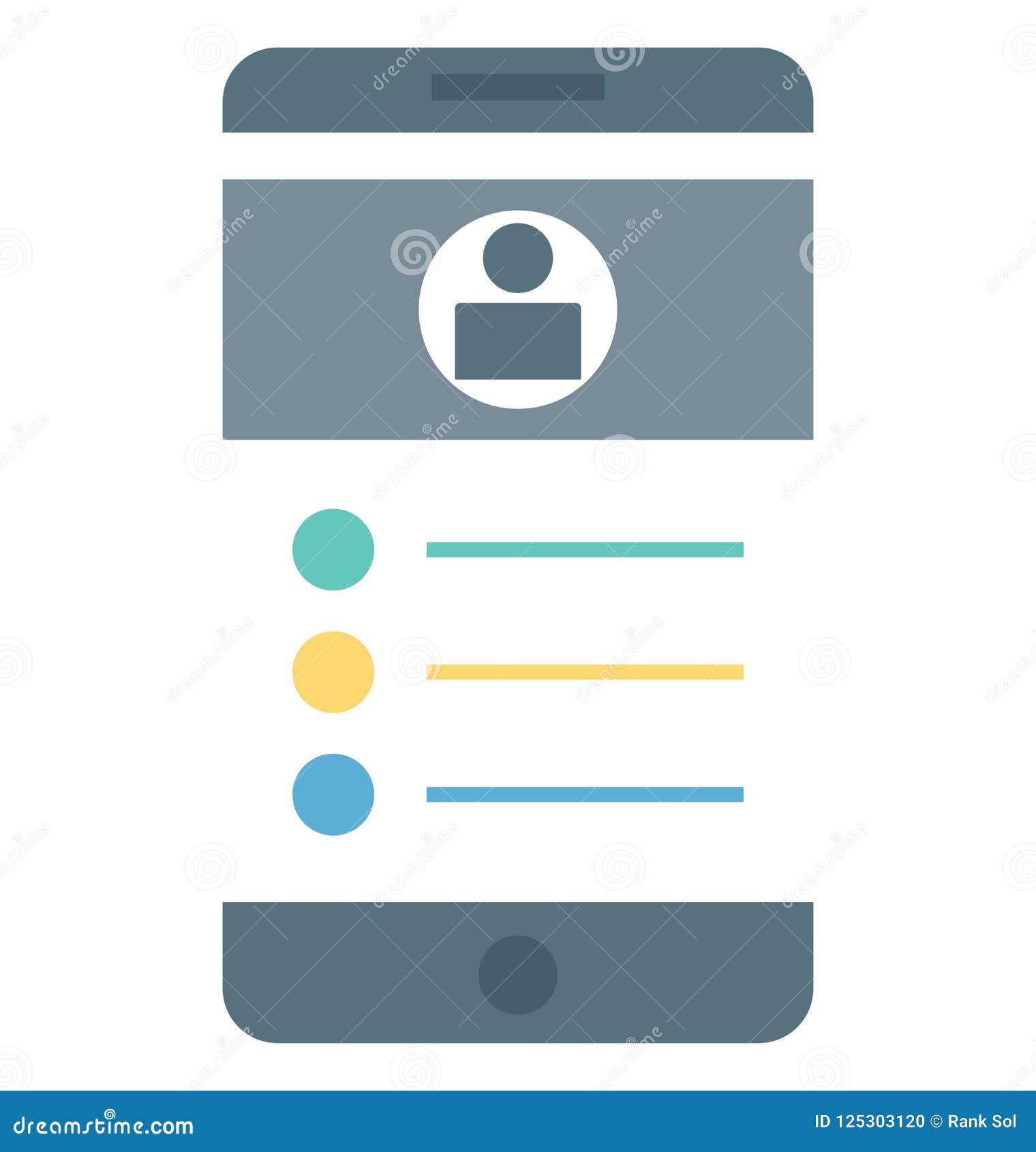 App Design, Mobile Profile Vector Icon Stock Illustration ...
