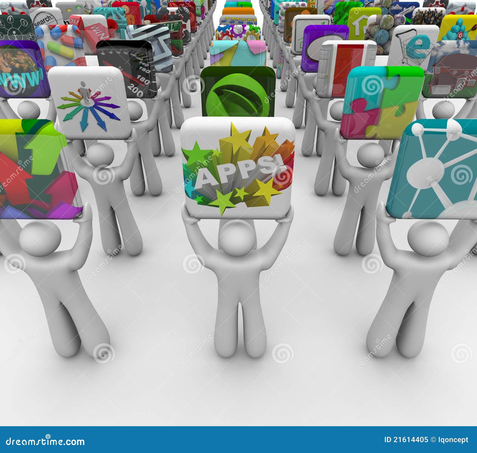 Too Many Apps Software Programs Oversupply Glut Surplus Stock Photo ...