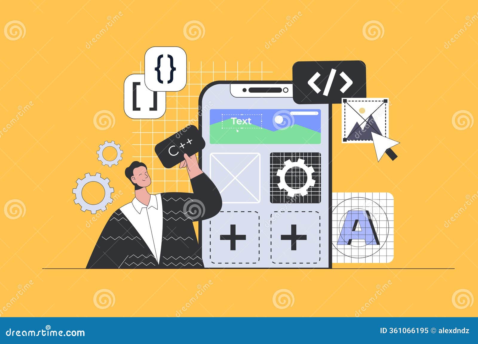 Mobile App Wireframe Ui Kit. Detailed Wireframe For Quick Prototyping ...