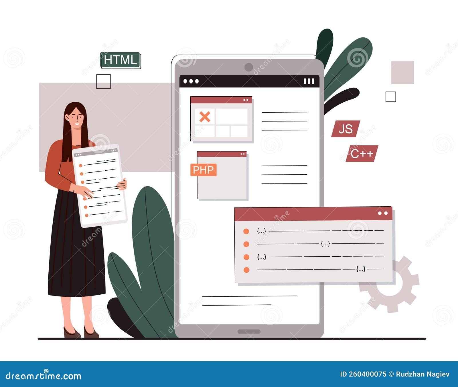 App development concept stock vector. Illustration of management - 260400075