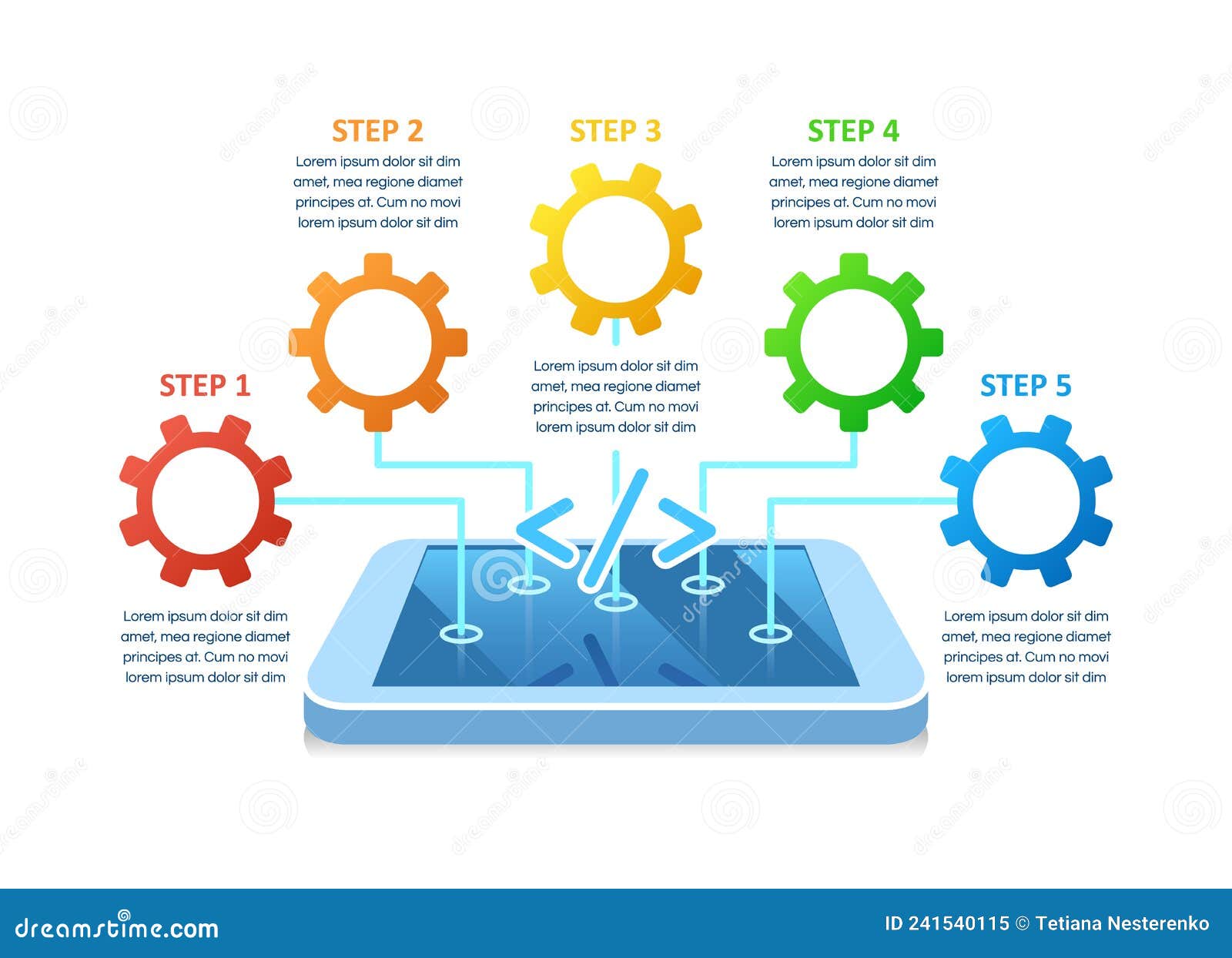 App Development Infographic Chart Design Template Stock Vector ...