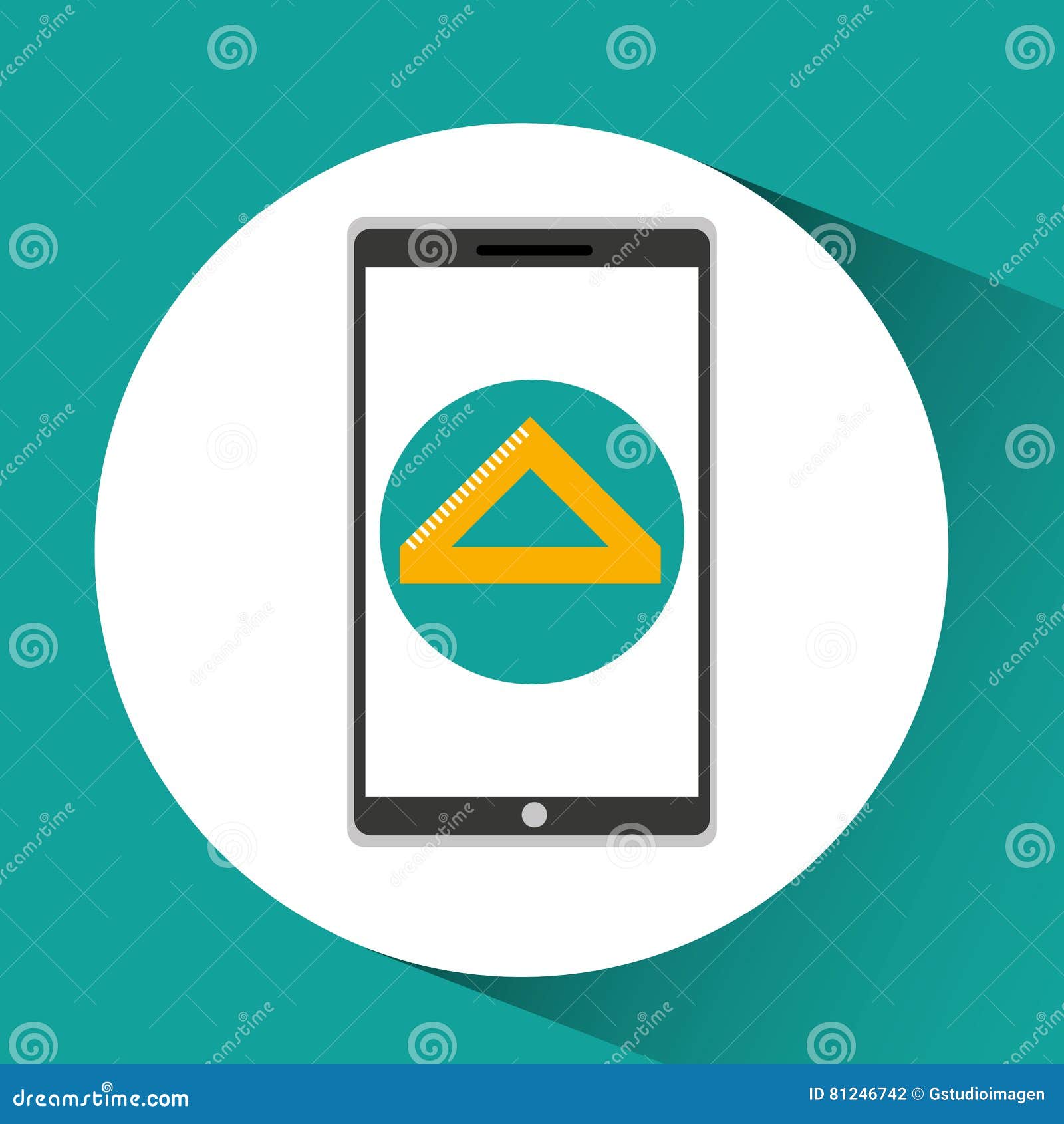 App Education Online Geometry Stock Vector - Illustration of school ...