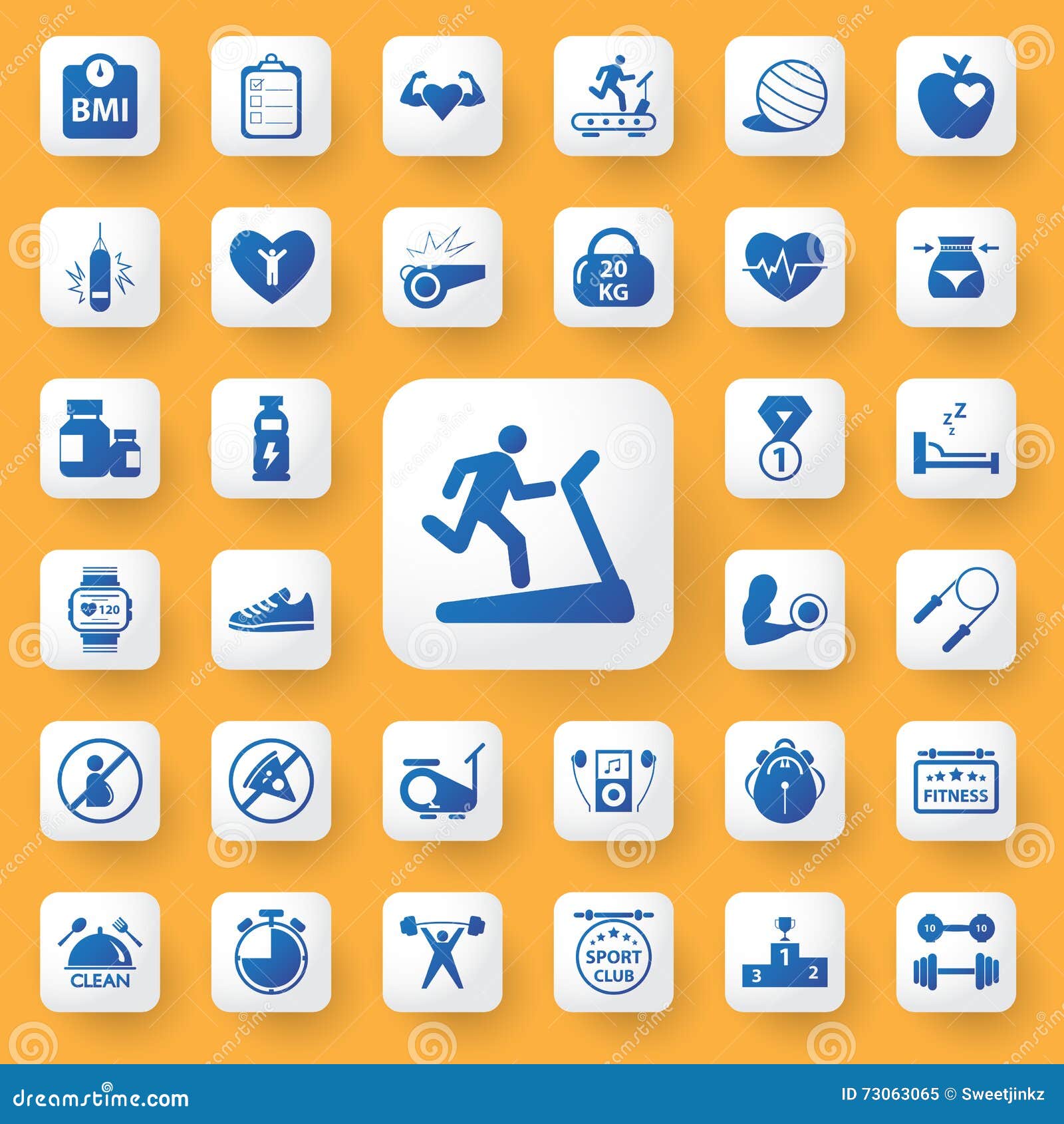 App Fitness Icon Set. Vector Illustration Stock Illustration ...