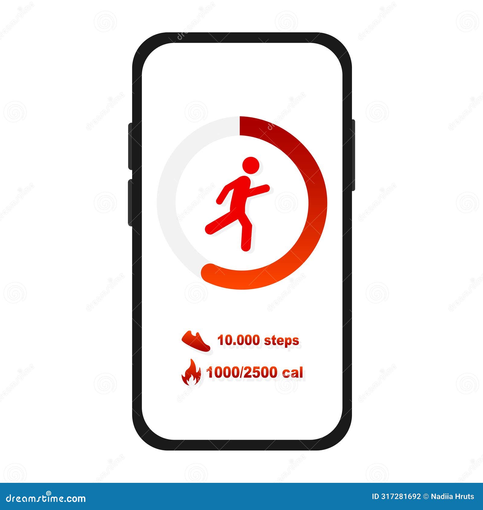 App with Heart Rate, Calories Burned and Step Count. Vector Stock ... App with Heart Rate, Calories Burned and Step Count. Vector Stock ...